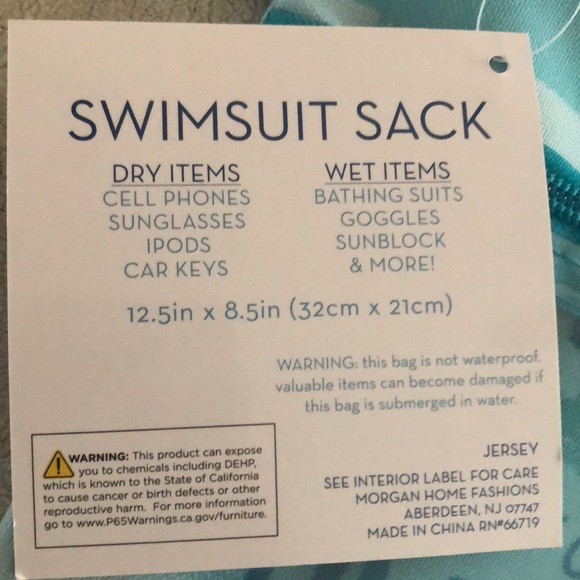 Morgan Home Fashions | Bags | Jersey Shore Swimsuit Sack Bag New | Poshmark